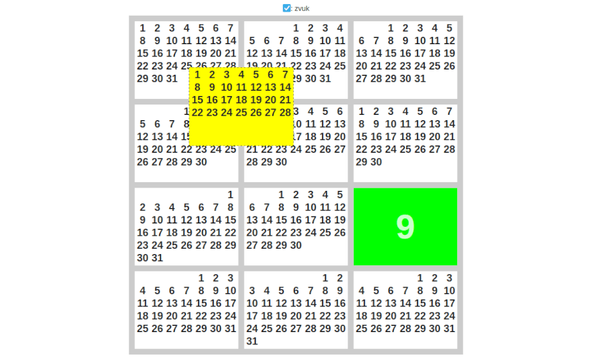 Hra: složte si roční kalendář
